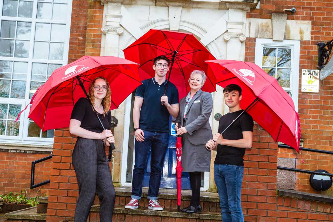 Ashby School left singing in the rain with our donation!